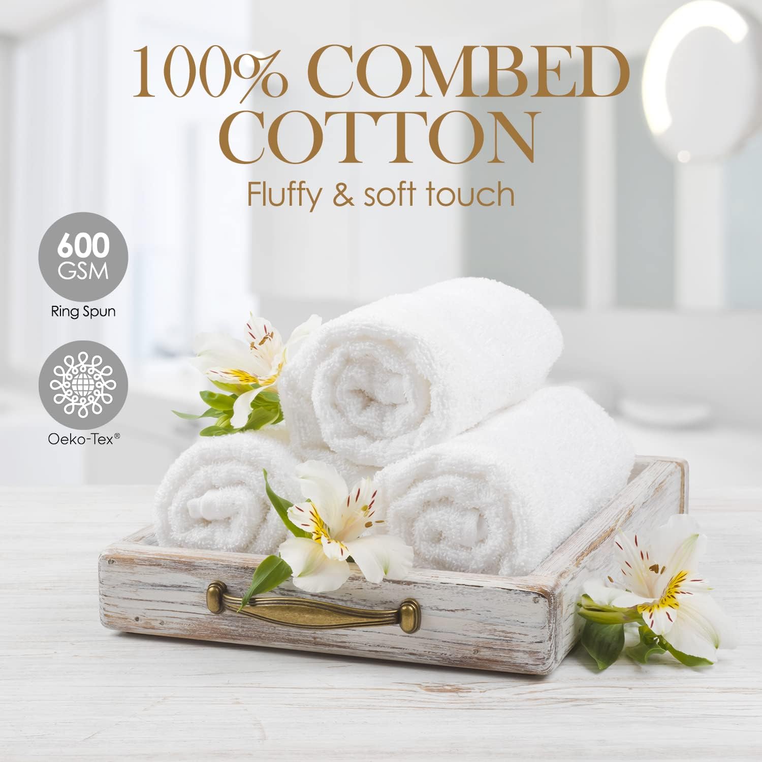 Snapklik.com : White Wash Cloths For Your Face - 12 Pack Premium Cotton ...