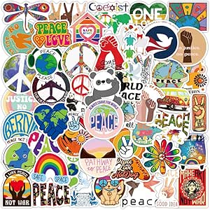Amazon.com: World Peace Stickers,Slogan Stickers,Inspirational Words ...