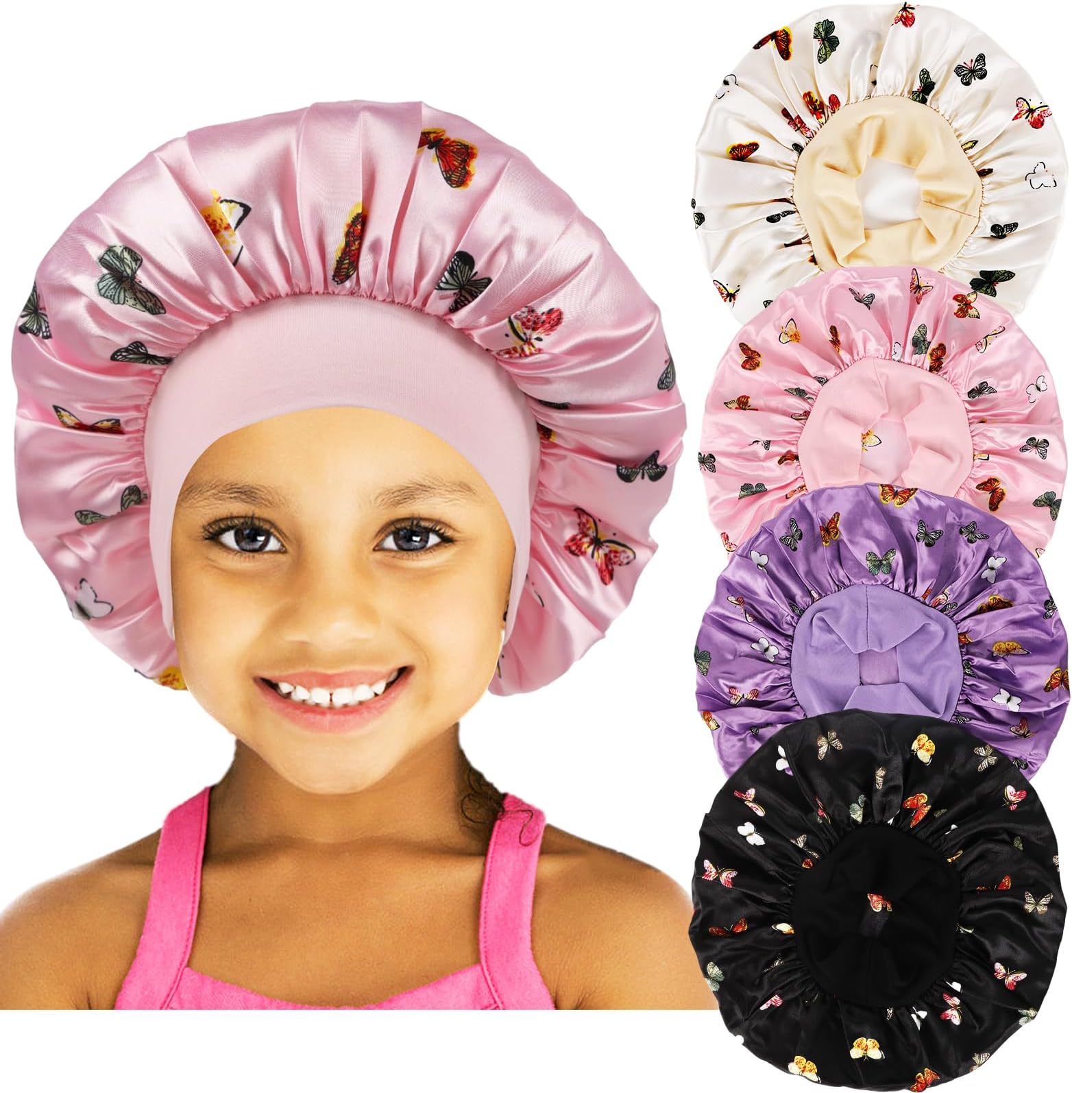 Amazon.com : 4 Pcs Jumbo Braids Shower Caps for Women Long Hair Extra ...
