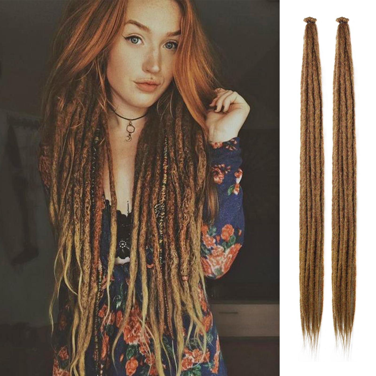 Amazon.com : SAVASANA 30 Inch Dreadlock Extensions 20 Strands Boho ...