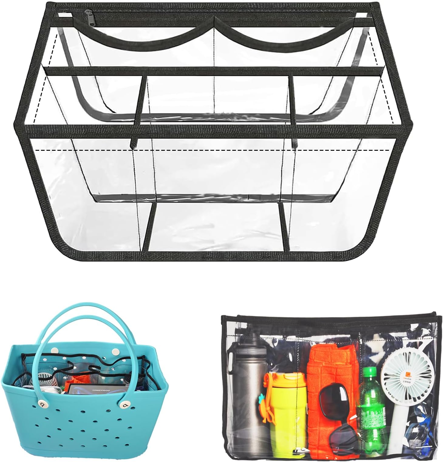 Amazon.com: Tiga Clear Insert Divider Organizer for Bogg Bag ...