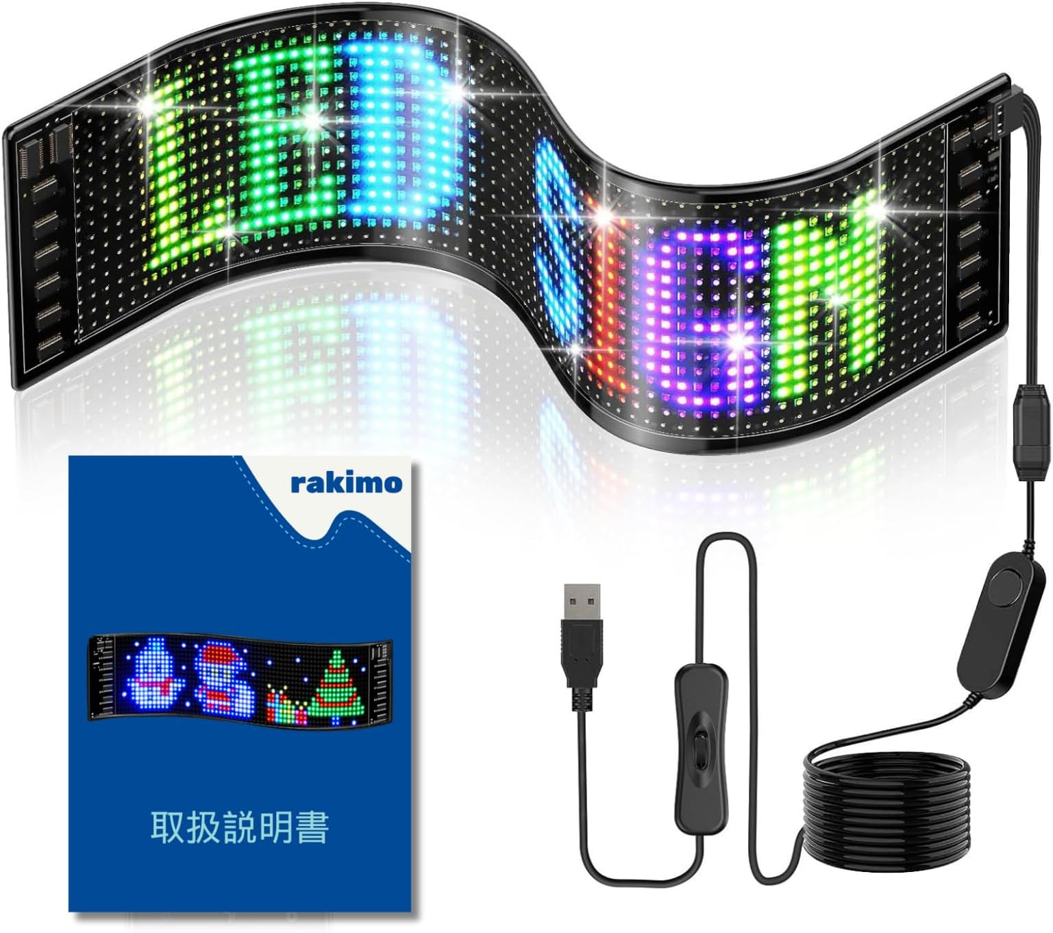 Amazon | rakimo LED電光掲示板 デビルアイ 車 デビルアイライト 小型 アプリ連携＆リモコン付き ディスプレイ led ...