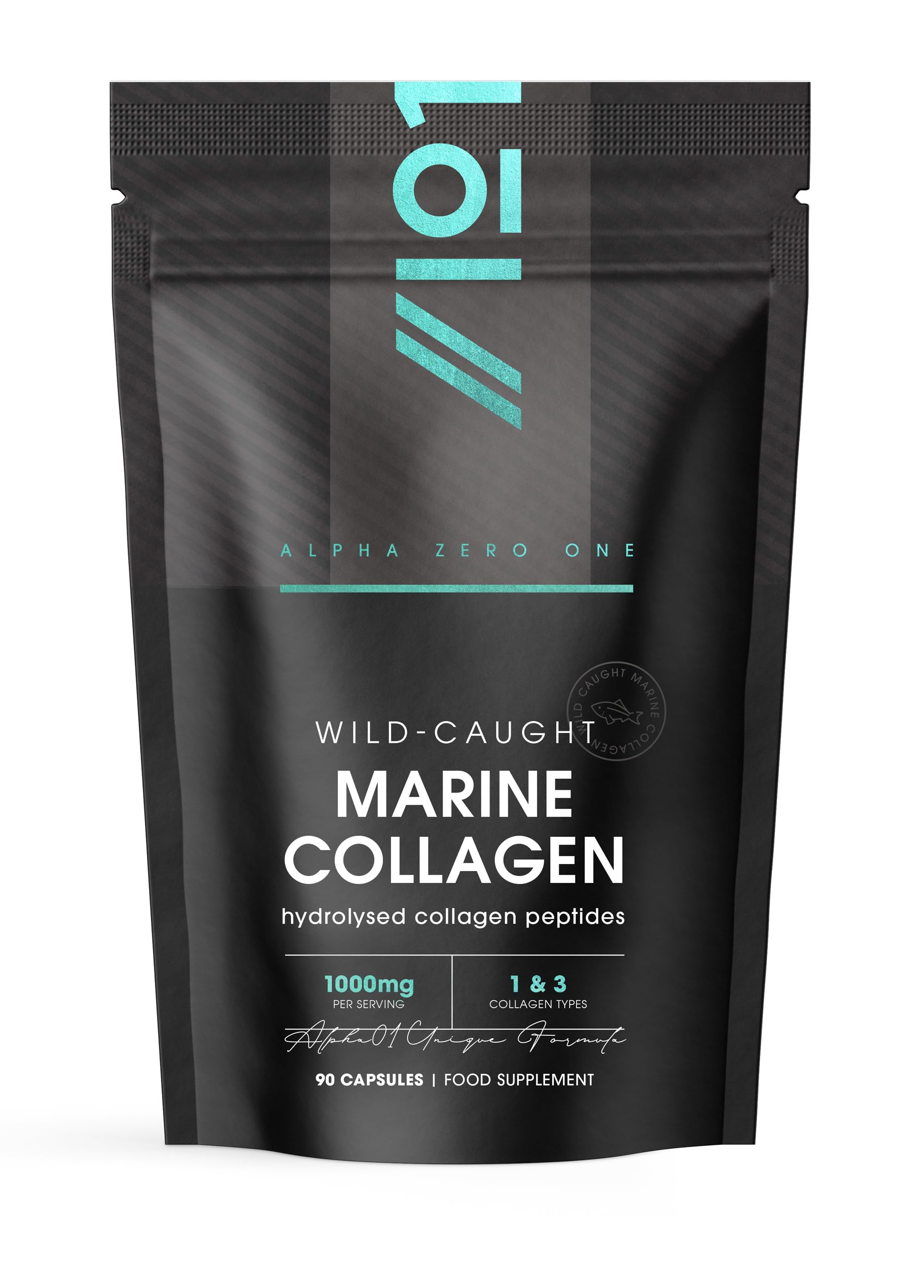 Marine Collagen 1000mg – 90 Capsules - Wild-Caught Type 1 Hydrolysed ...