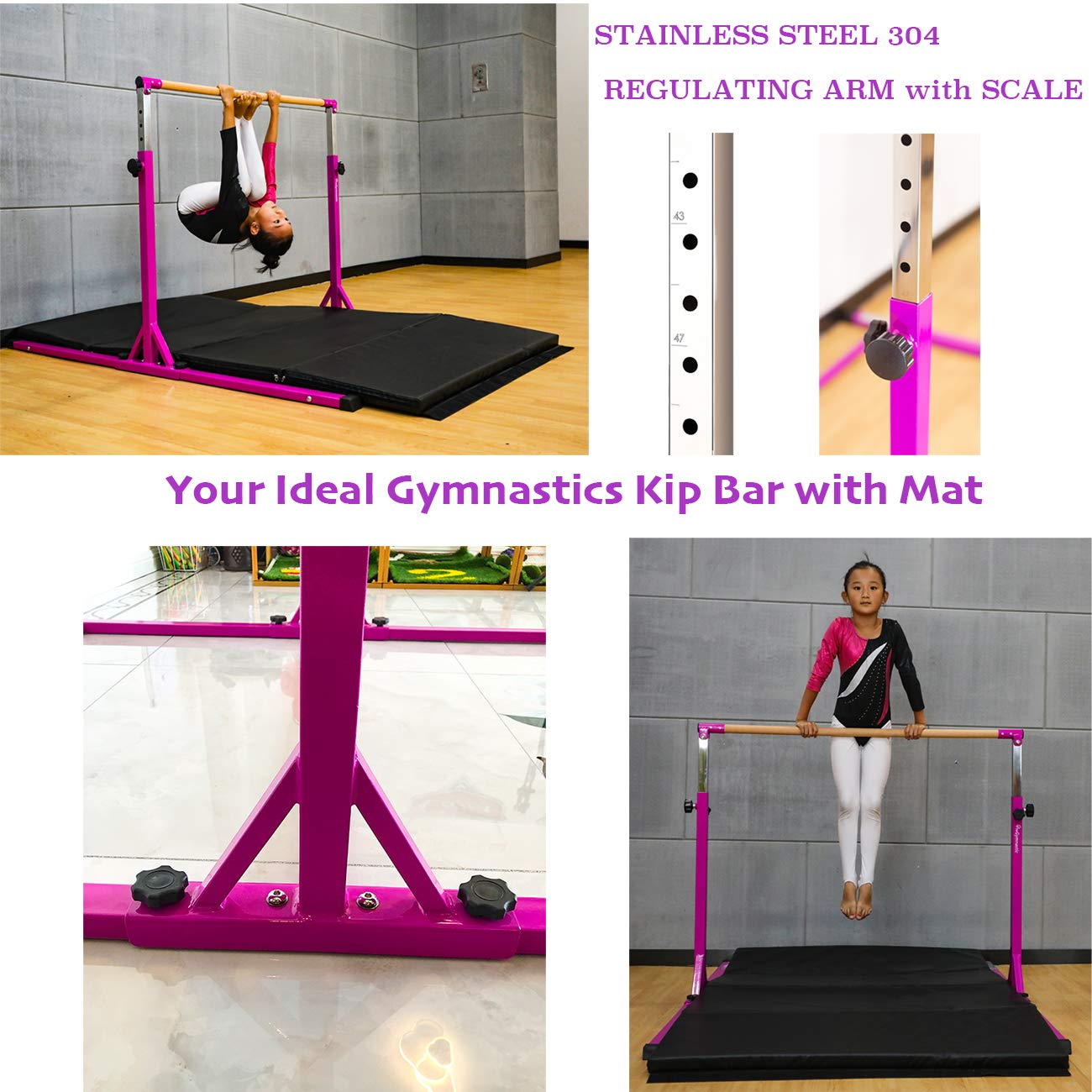 Buy PreGymnastic Updated 6ft Base No Wobble Expandable Gymnastics Kip ...