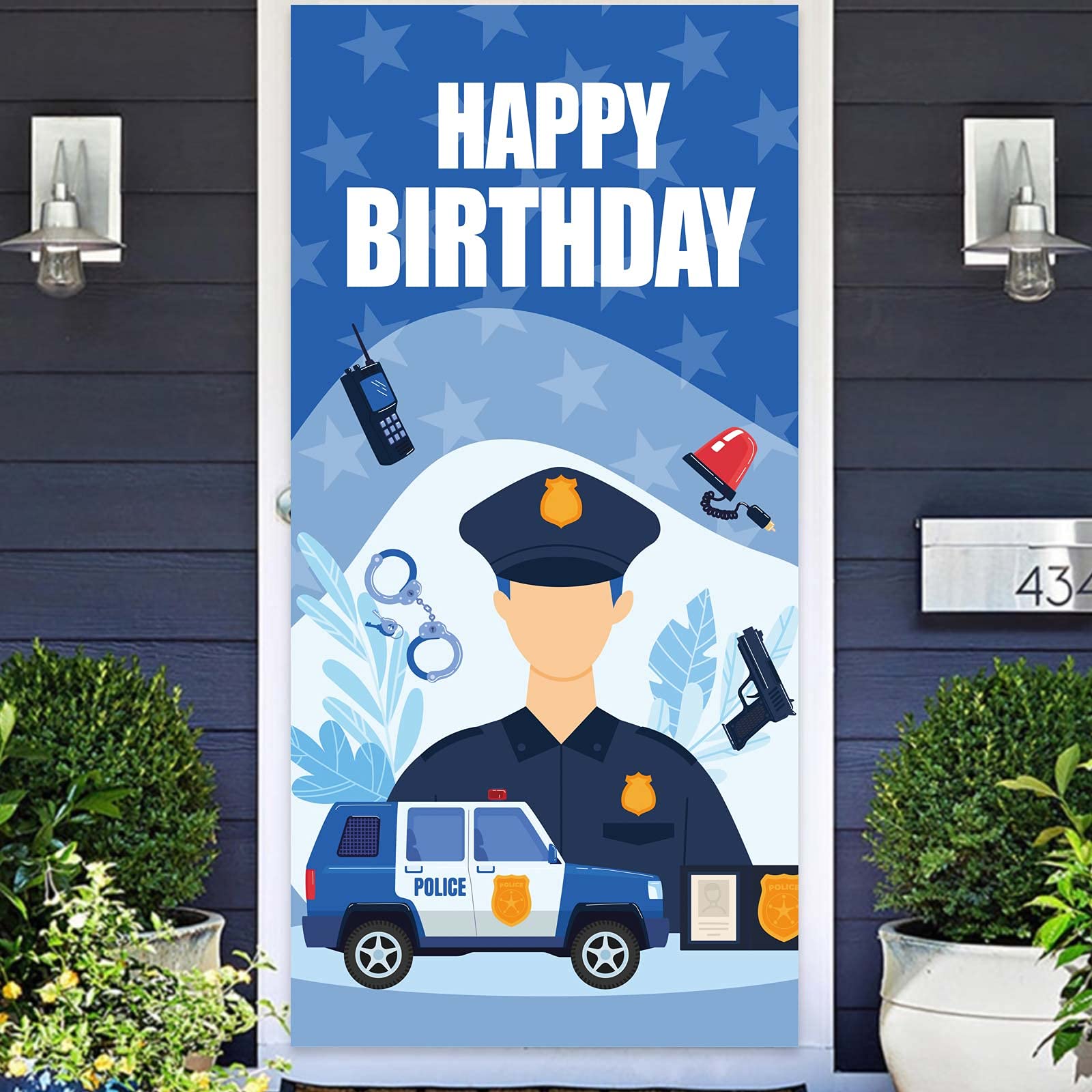 Buy man Car Happy Birthday Banner Backdrop Photo Booth Props Intercom ...