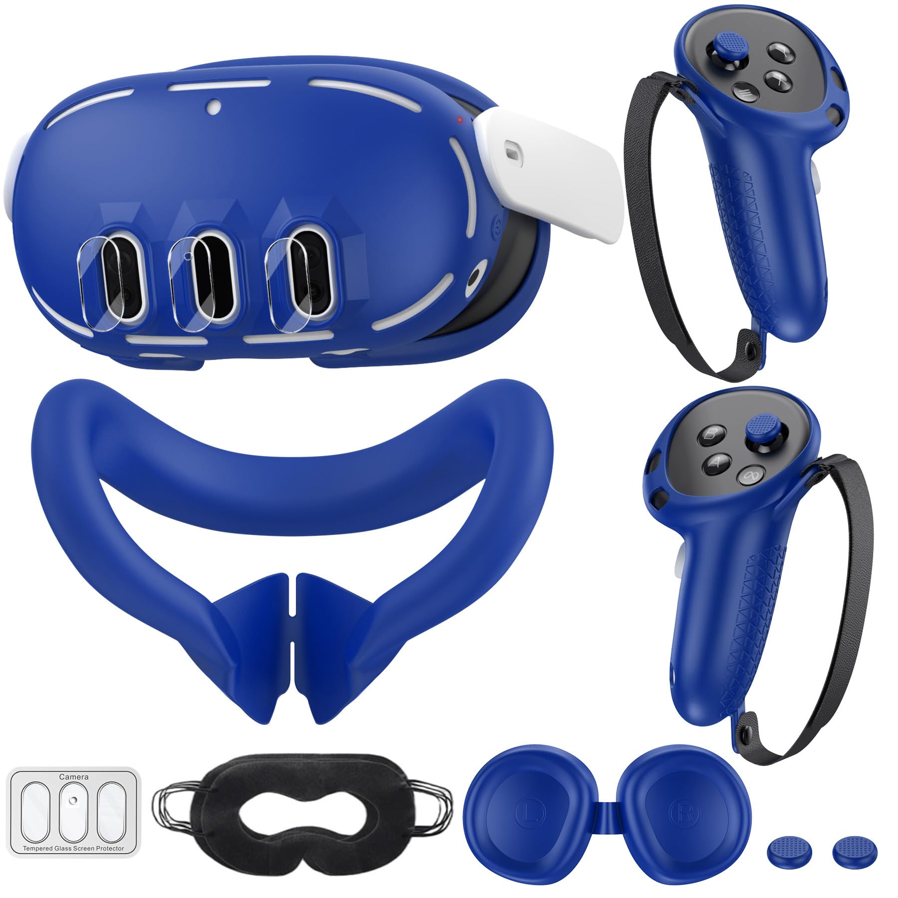Amazon.com: Silicone Cover Set Compatible with Meta/Oculus Quest 3, VR ...