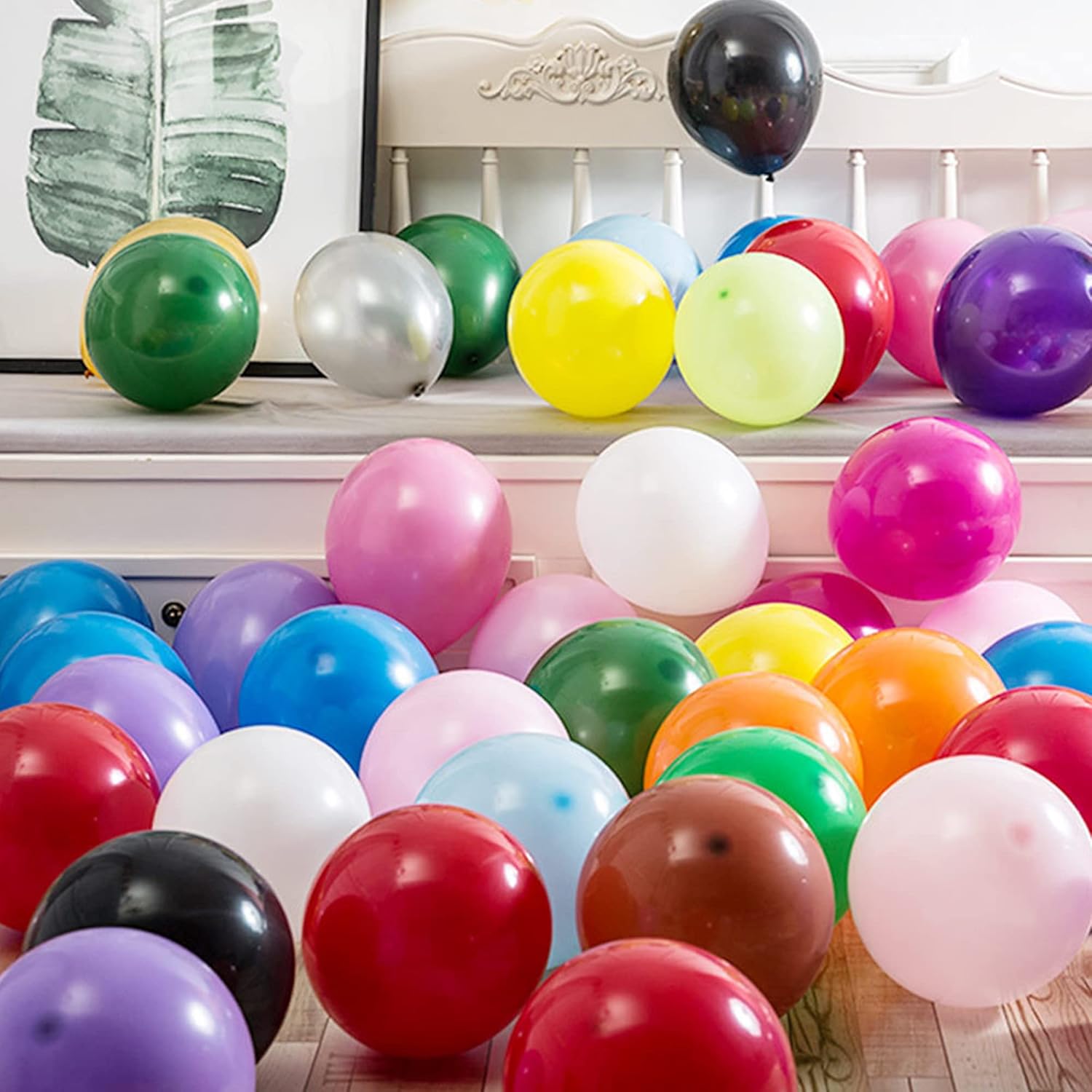 Juego de globos de 13 colores 100 globos de 12 pulgadas color blanco ...