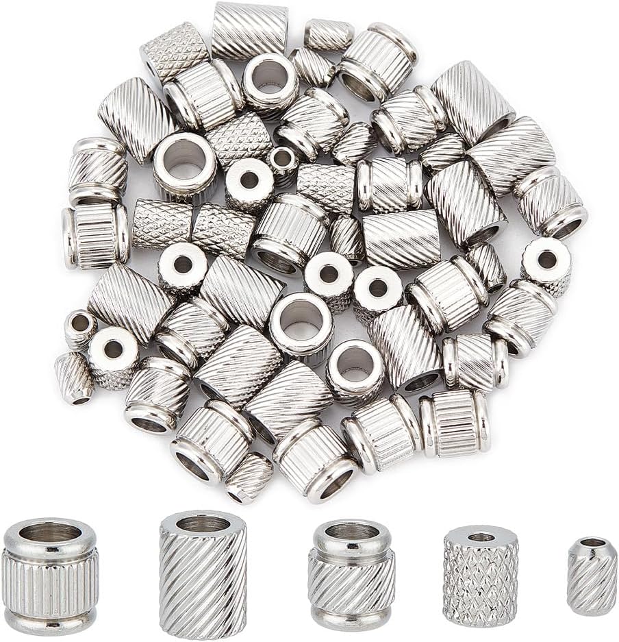 Amazon.com: UNICRAFTALE 60pcs 5 Styles Paracord Bead Knife Bead ...