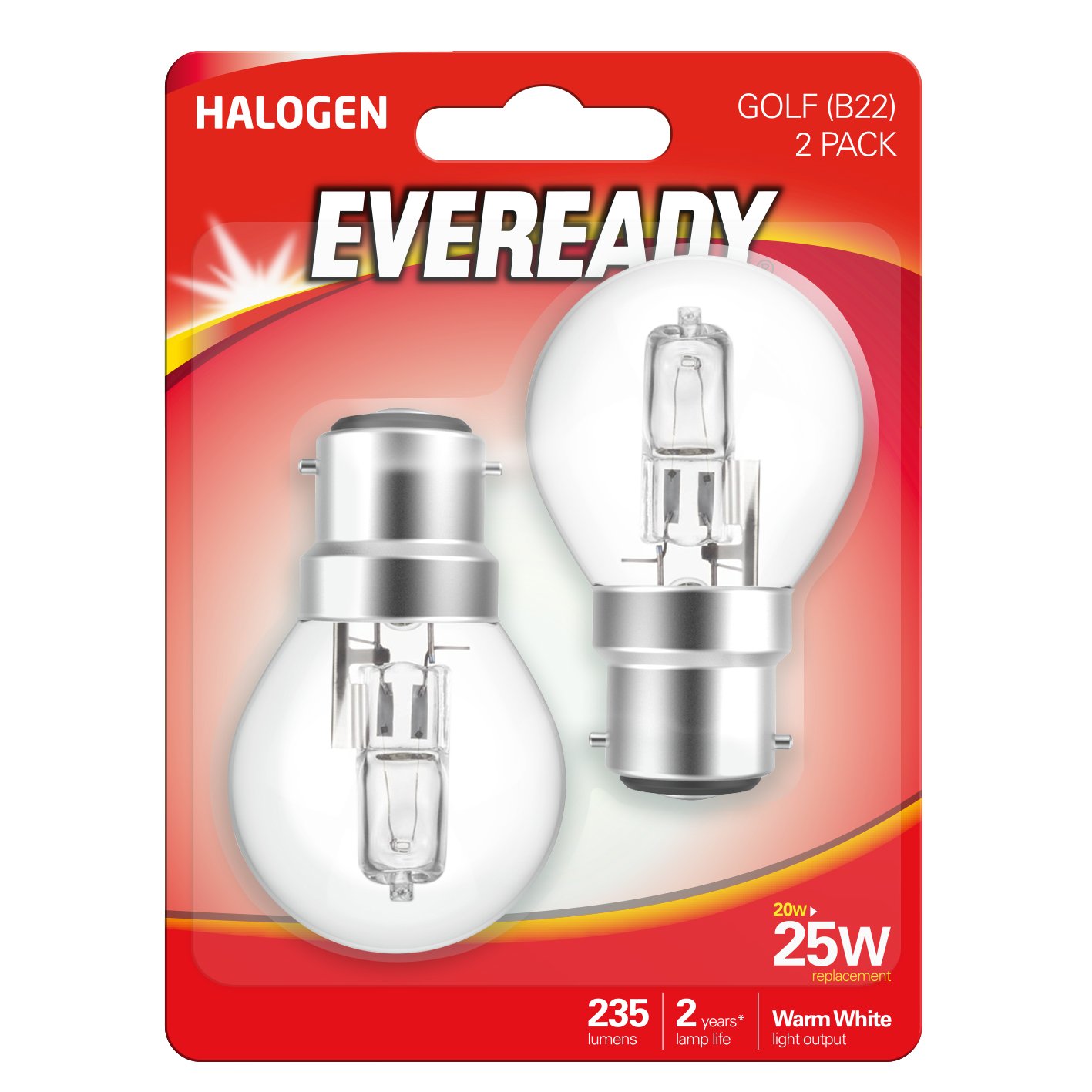 Eveready ECO Halogen 20W (25W Equivalent) Mini Globe B22 Cap Light Bulb ...