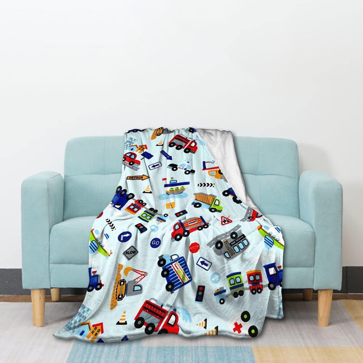 Amazon.com: Personalized Train Blanket for Boys, Girls - Soft, Fluffy ...