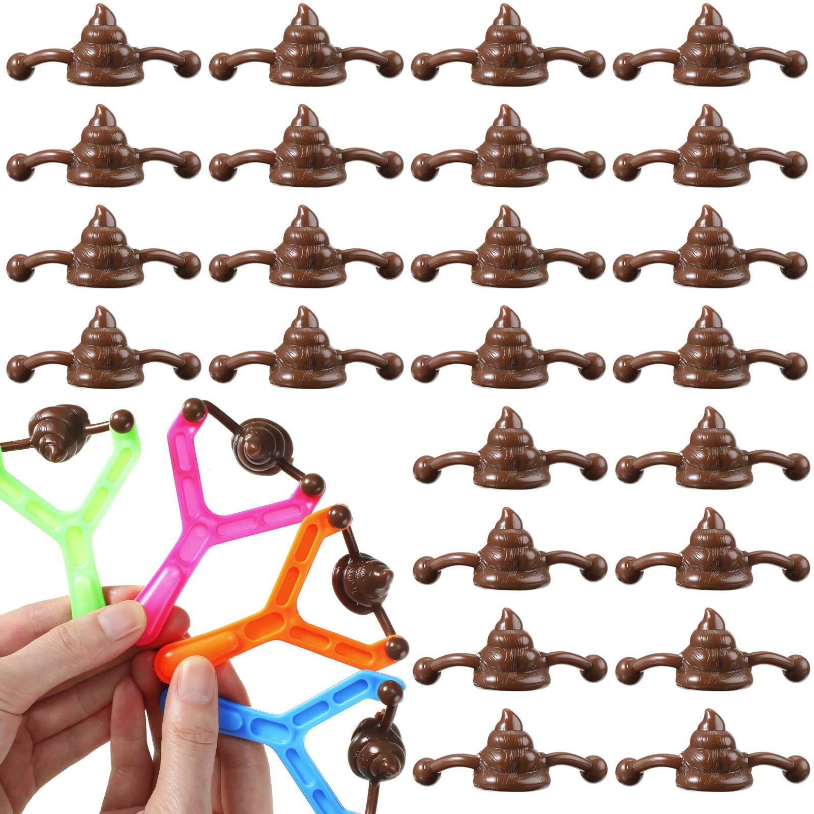 Buy Jerify 24 Pieces Poop Sling Toy Fake Poo Sling Poo Game Rubber ...