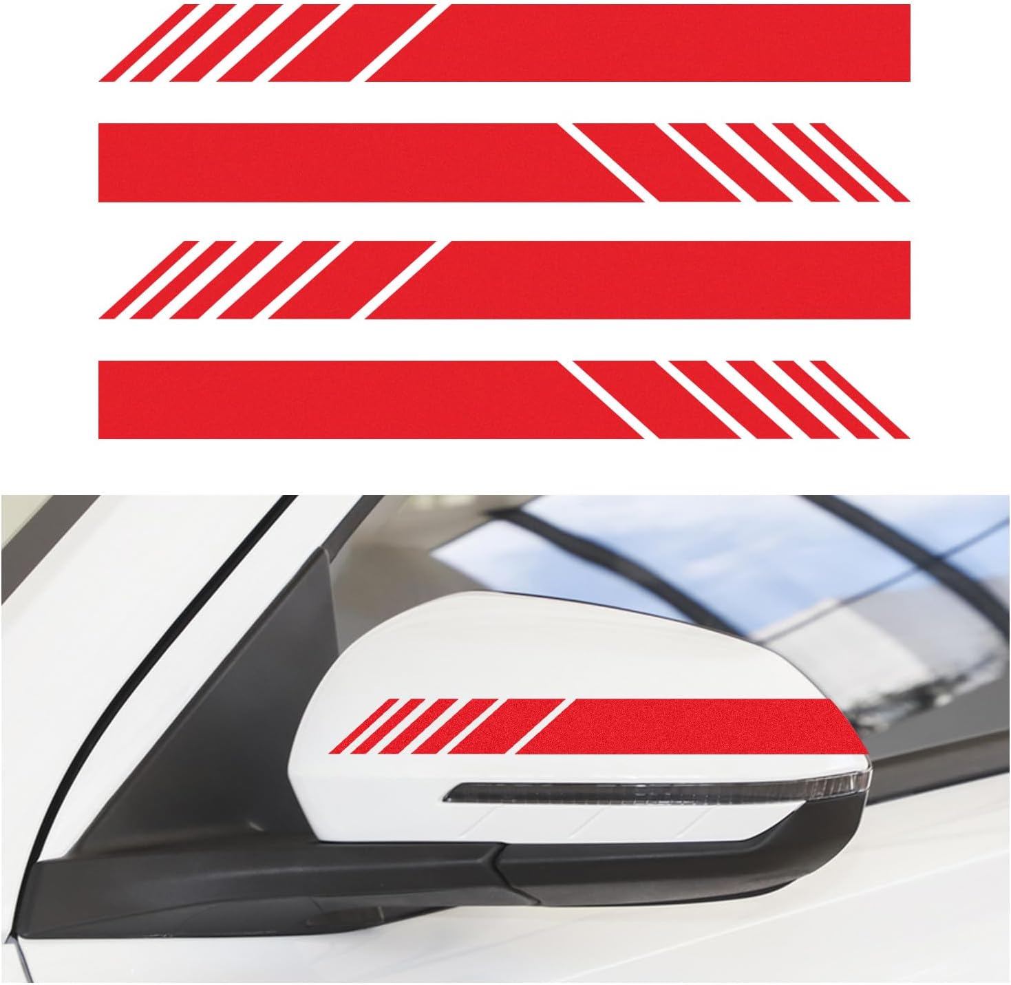 Amazon.com: Kewucn 4PCS Car Rear View Mirror Stickers, Waterproof Auto ...