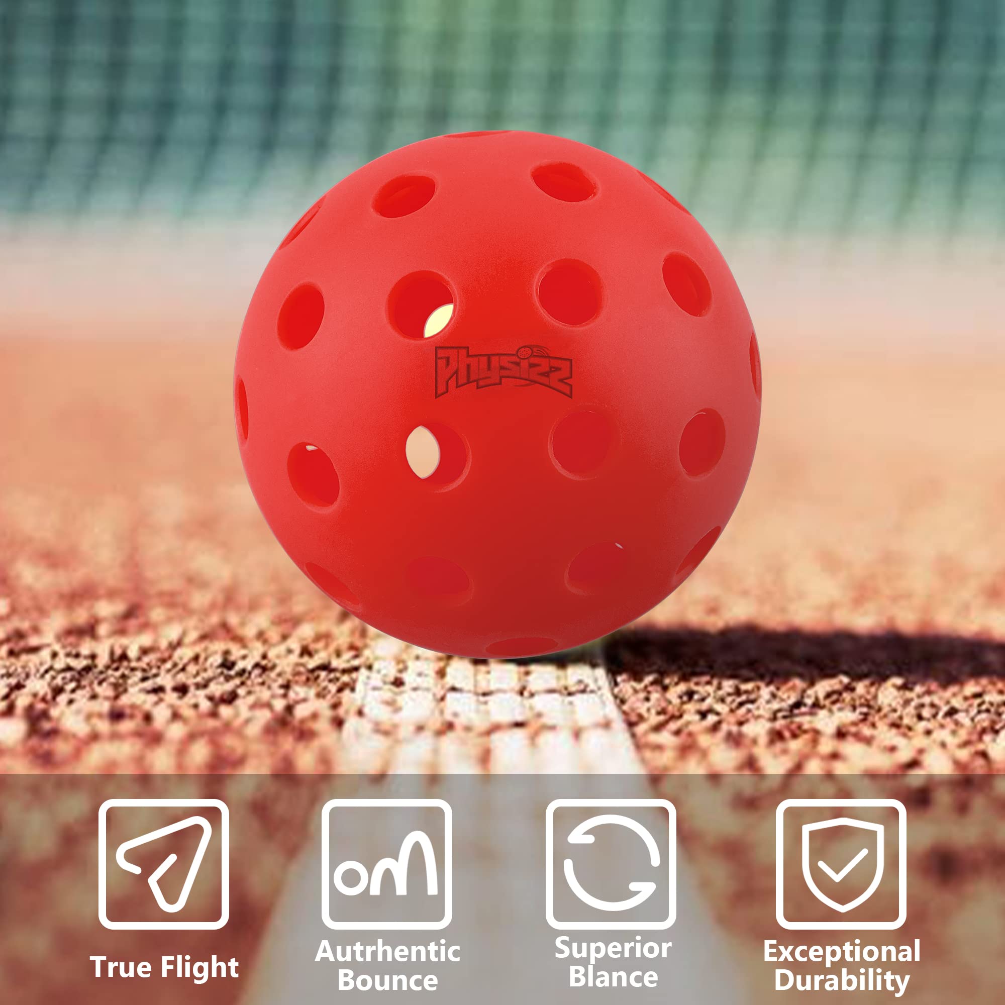 Snapklik.com : PHYSIZZ Pickleballs Pickleball Balls Outdoor Or Indoor ...