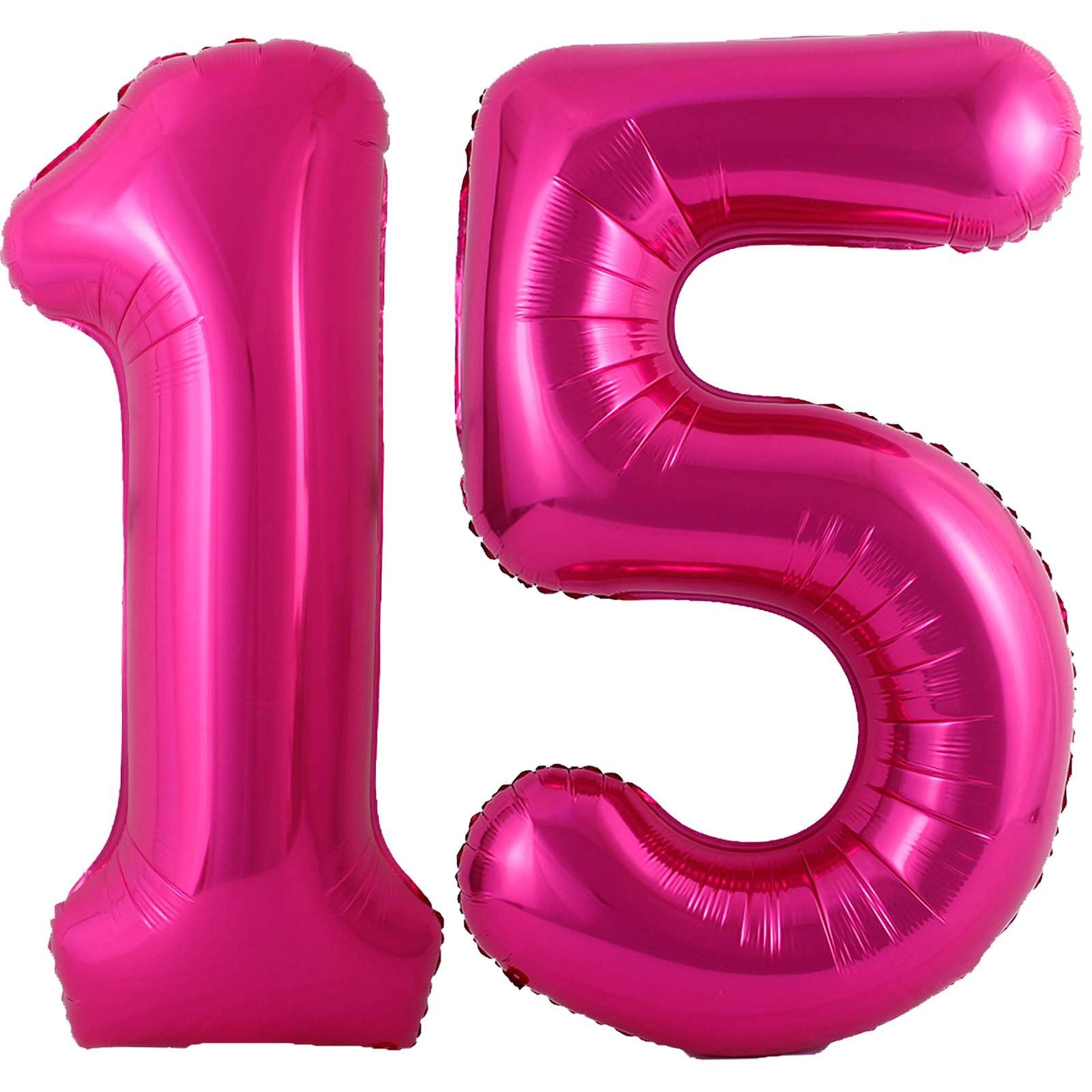 Amazon.com: Hot Pink 15 Number Balloons, 40 Inch Giant Number 15 ...