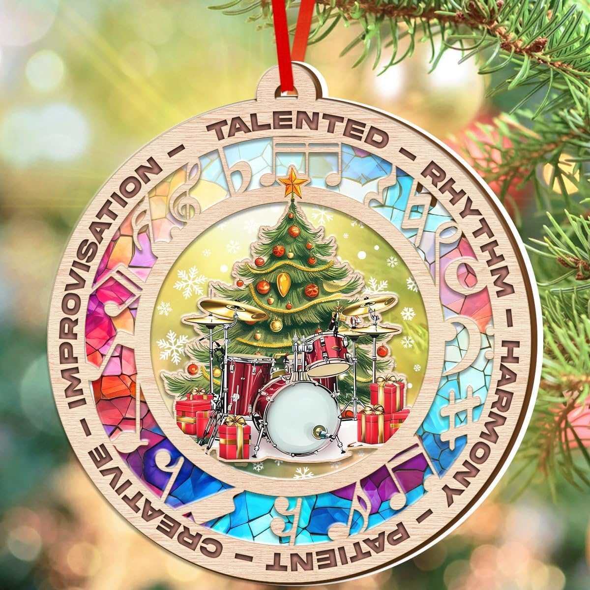 Amazon.com: FLYAB Drums Ornaments - Musical Instruments for Christmas ...