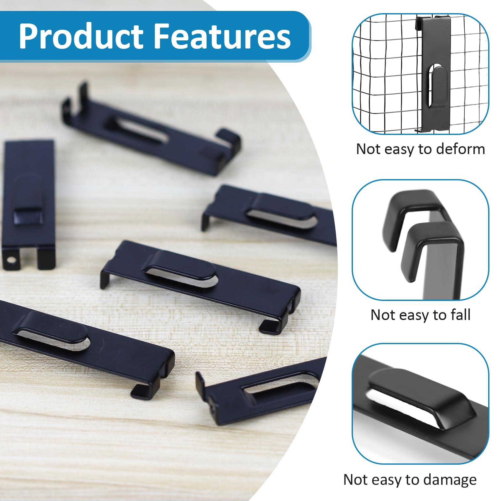 Snapklik.com : Gridwall Hooks, Akamino 50 Pcs Utility Notch Hook For ...