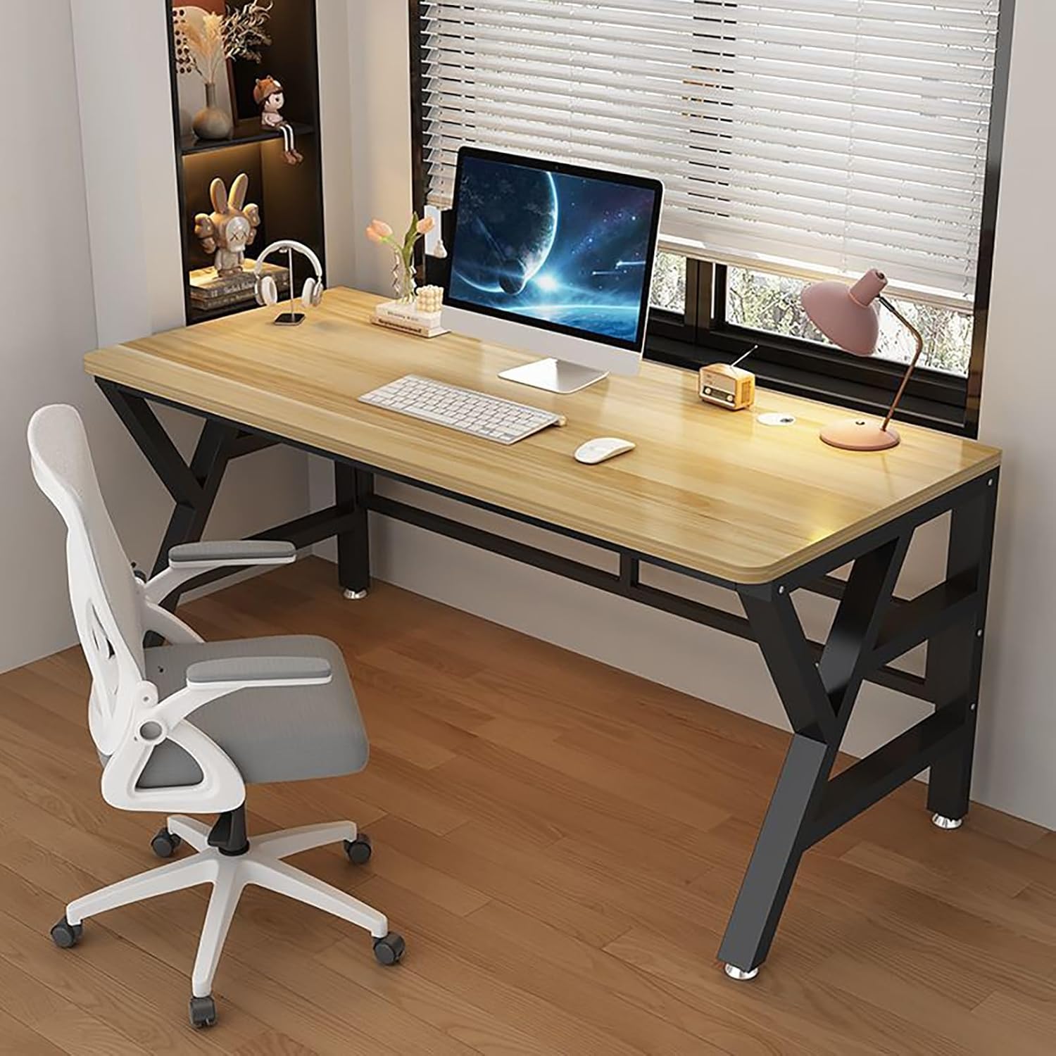 Amazon.com: JHDXL Large Computer Desk - Home Office Desk Study Student ...