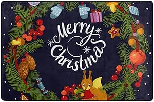 Amazon.com: My Little Nest Merry Christmas Wreath with Decorations ...