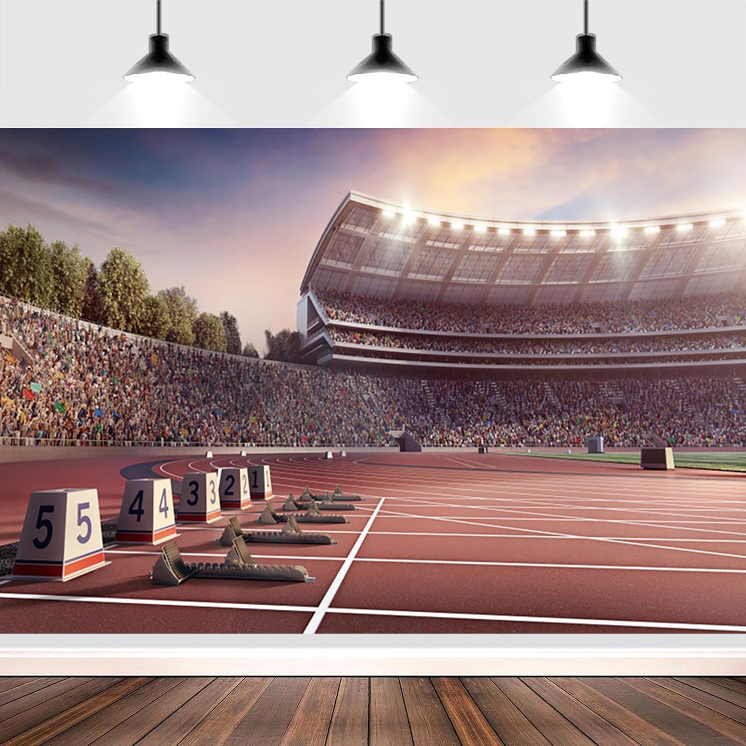 Amazon.com : 7x5ft Running Track Backdrop Athletics Sport Runway ...