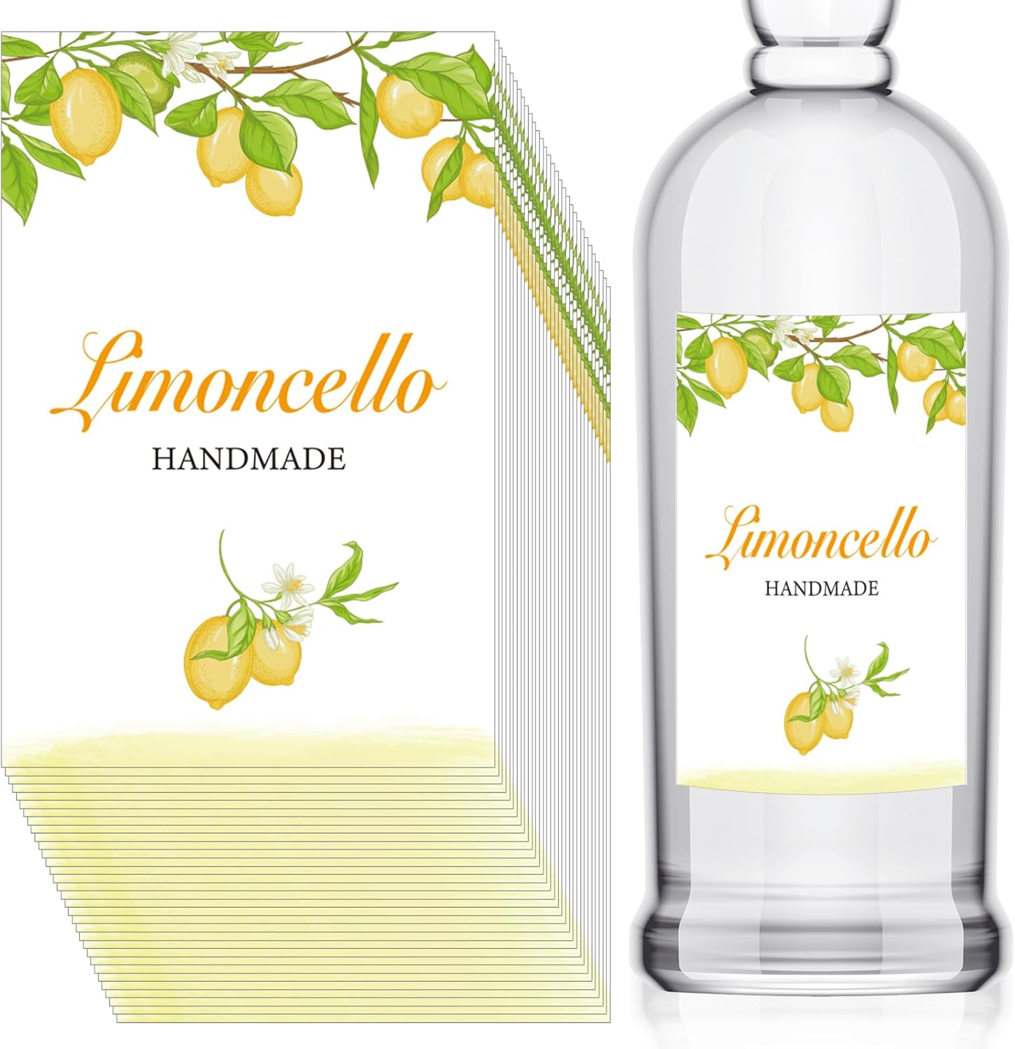 Amazon.com : Sinload 50 Pcs Limoncello Labels, 3" x 2" Square Homemade ...