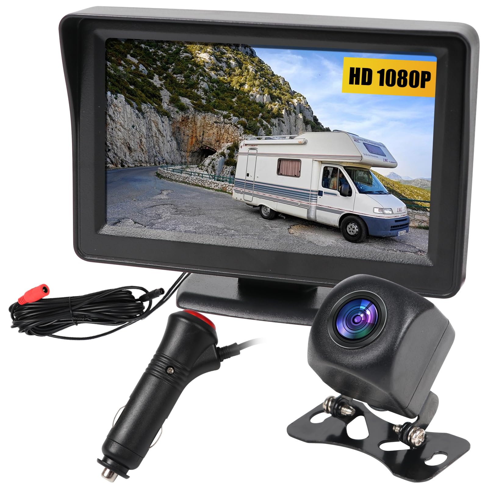 Amazon.com: YOUNICE Backup Camera 4.3''HD Rear View Monitor Kit Plug ...