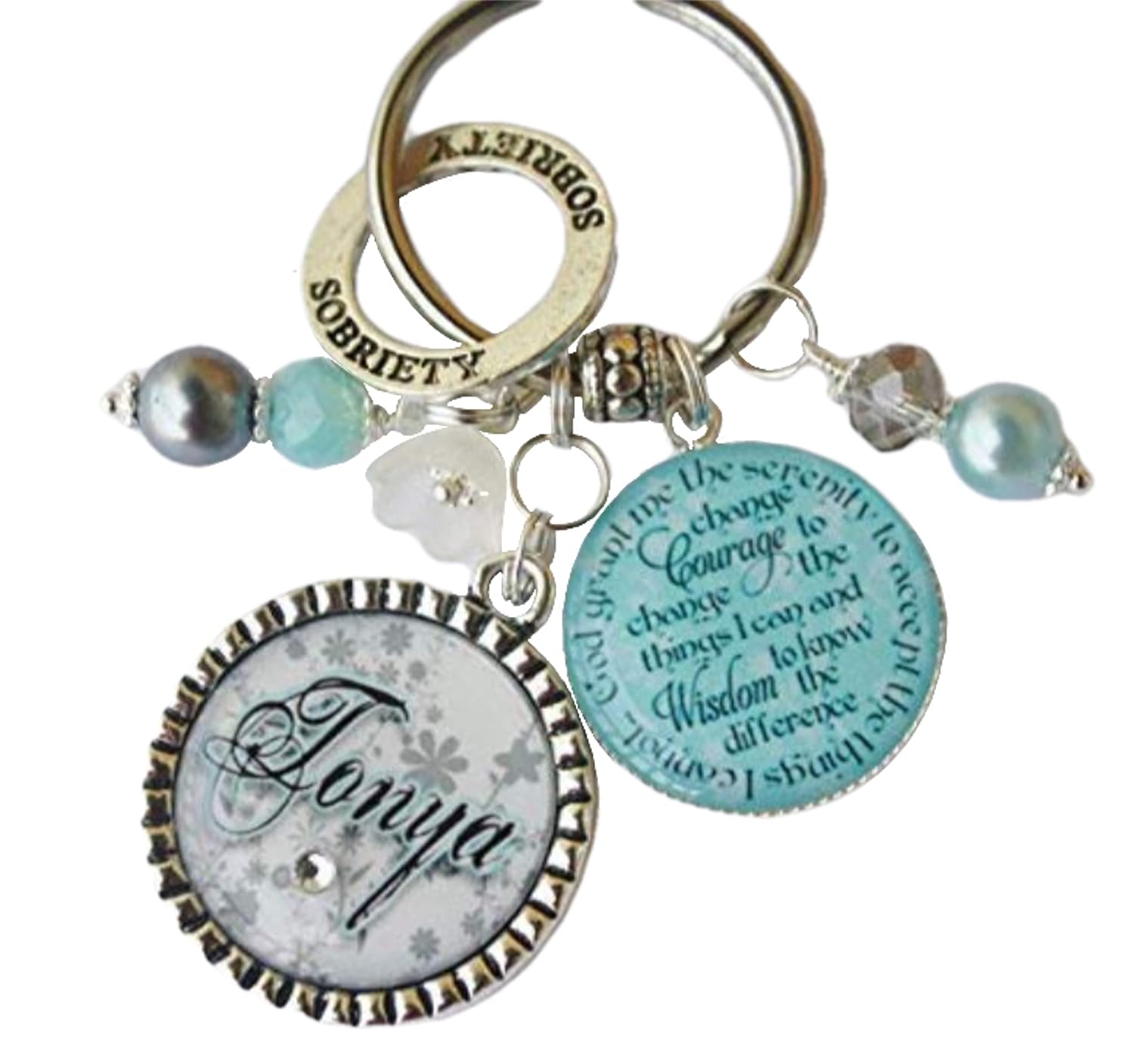 Amazon.com: Personalized sobriety gift key chain months years clean ...
