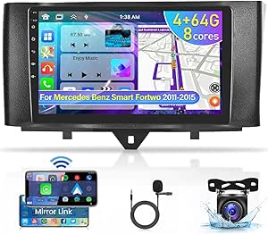 Amazon.com: NHOPEEW [8 Core 4+64G] Android Car Radio for Mercedes Benz Smart Fortwo 2011-2015 ...