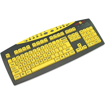 Amazon.com: Ablenet Keys-U-See Large Print US English USB Wired Yellow ...