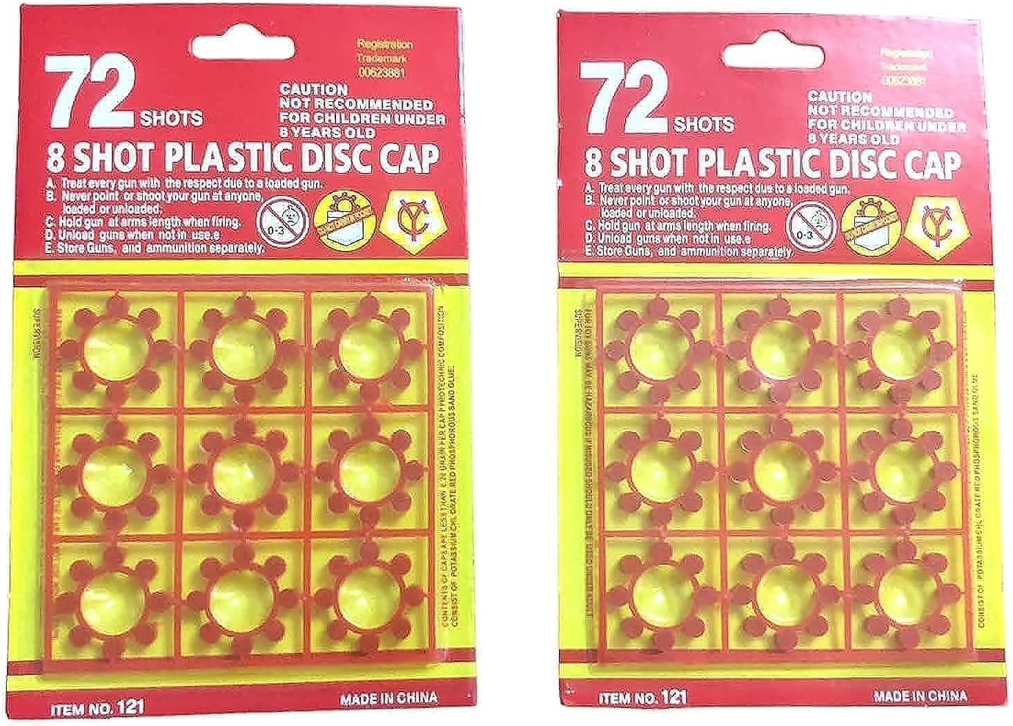 Generic Tartabi Pistol 72 Shots 8 Shot Plastic Disc Cap Bullets For ...