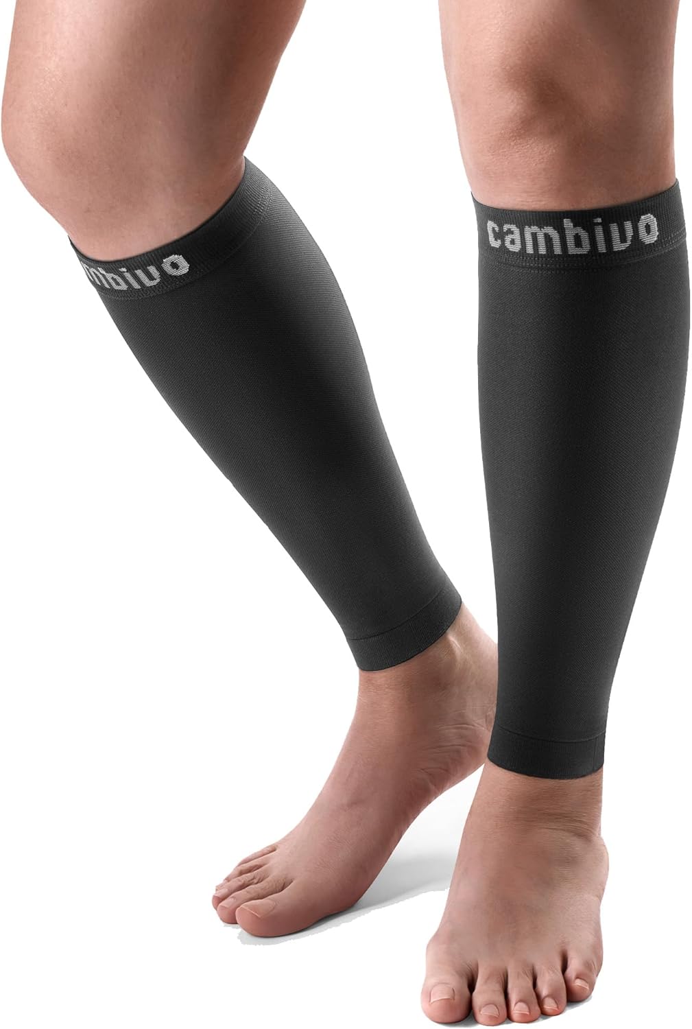 CAMBIVO 2 Pairs Calf Compression Sleeves(20-30 mmHg), Shin Splint ...