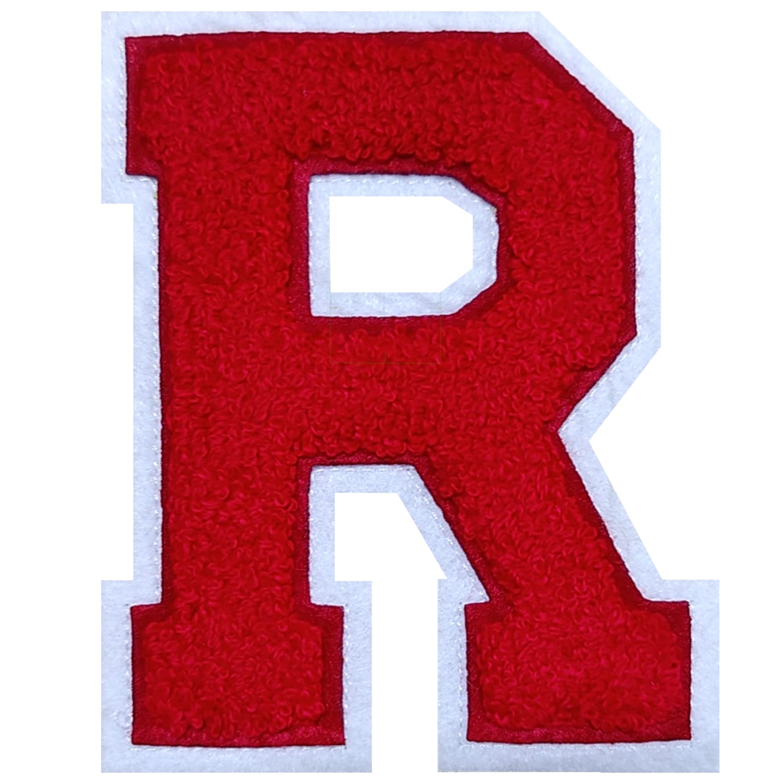 Amazon.com: 2Pcs Red/White Chenille Letter, 4.5" Iron on Letters ...