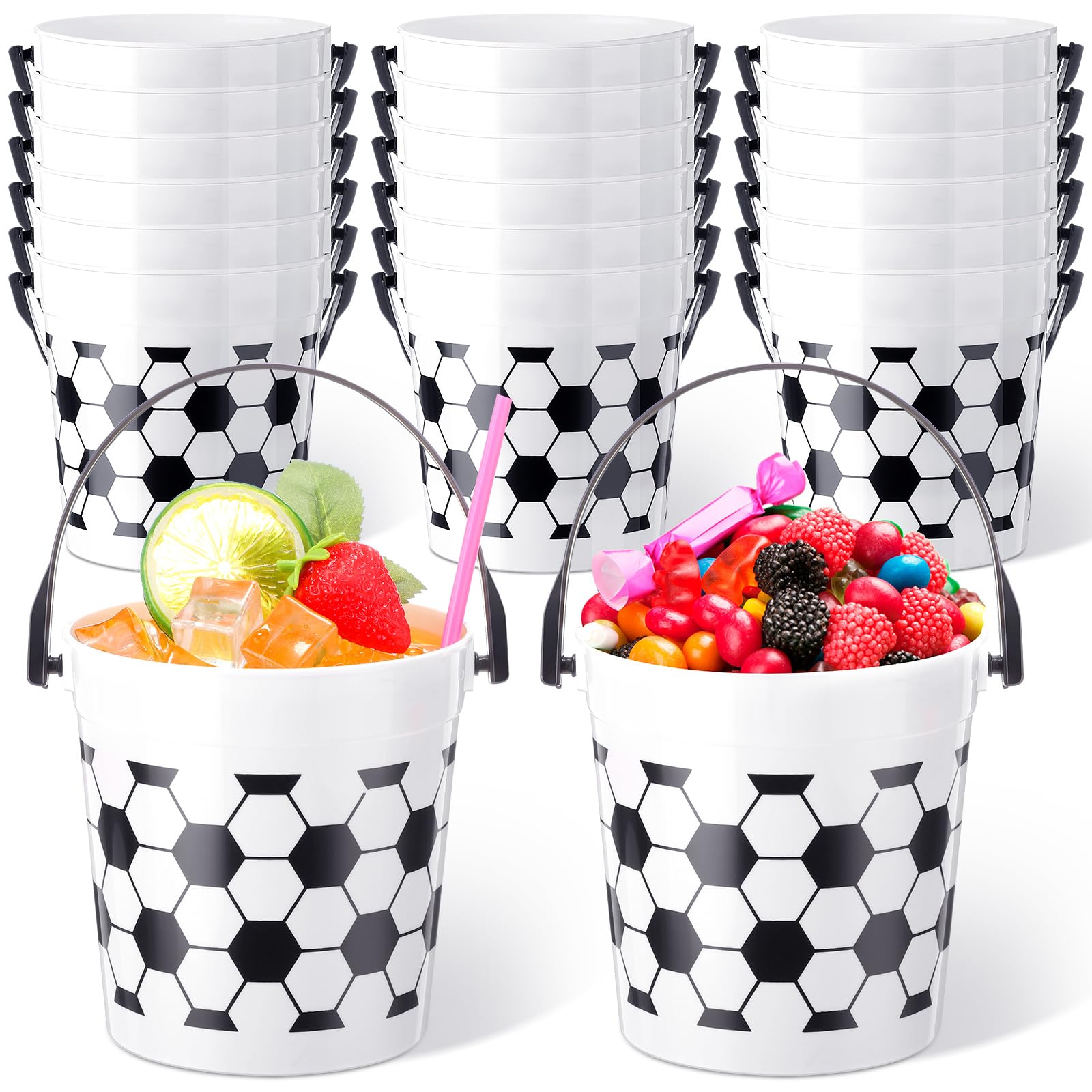 Amazon.com: Mifoci 34 Oz Soccer Bucket with Handles Plastic Soccer ...