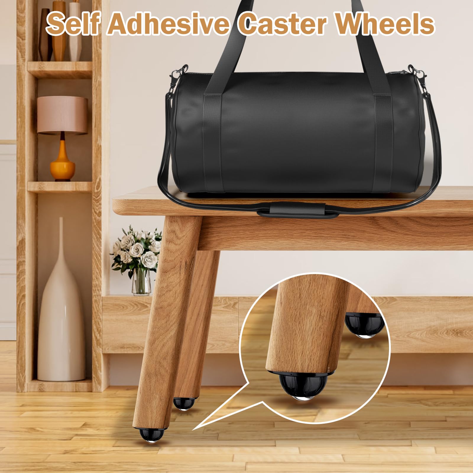 Snapklik.com : Furniture Small Adhesive Casters Wheels: Mini Rollers ...
