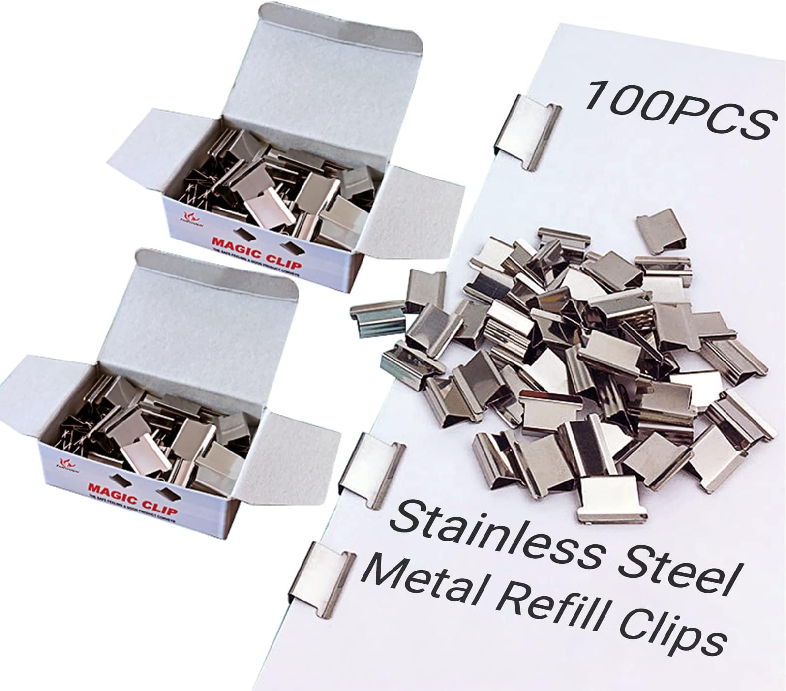 Amazon.com : Clamp Stapler Reusable Portable Handheld Paper Clam Clip ...