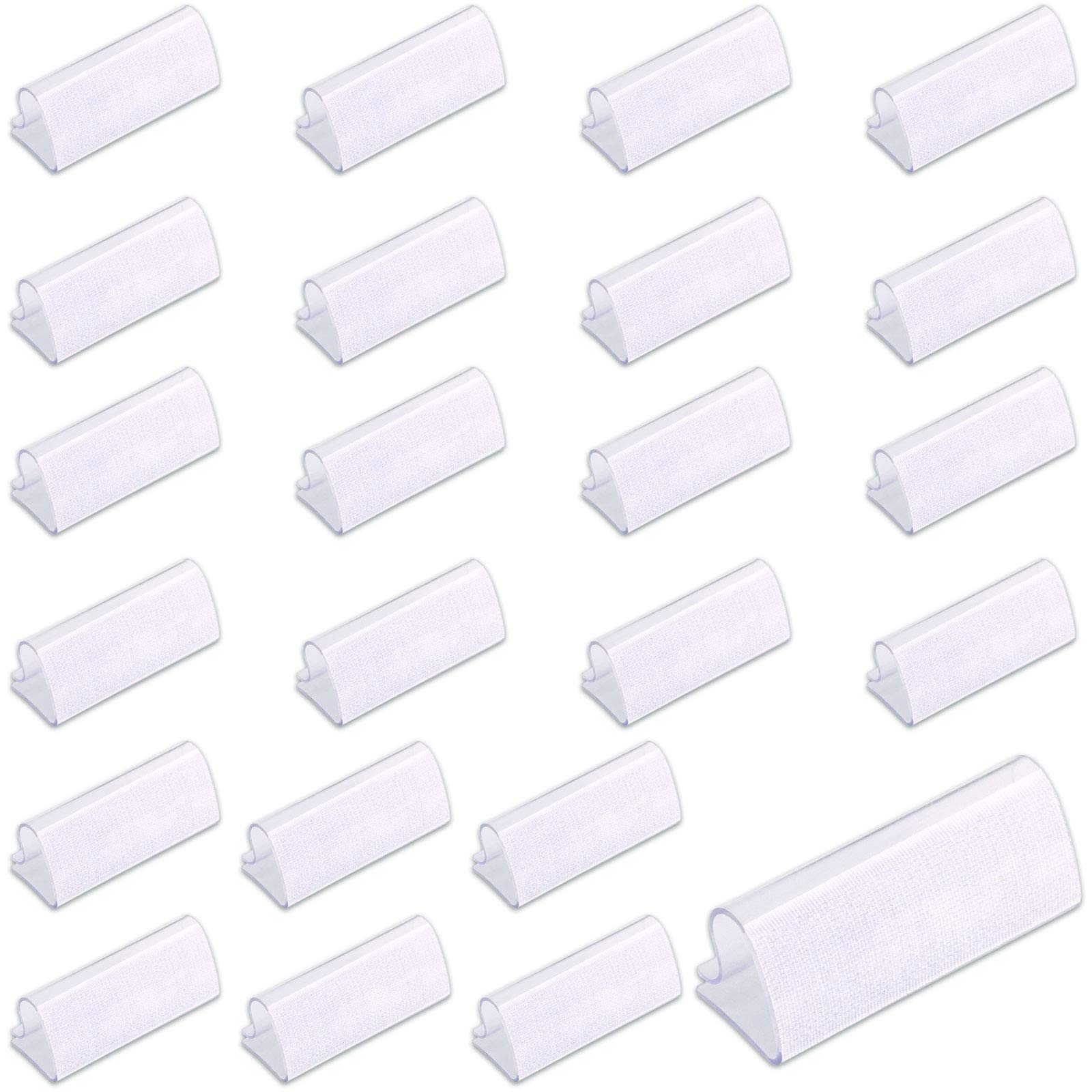 Keadic 30Pcs Clear Table Skirting Clips Tablecloth Clips with Vercro ...