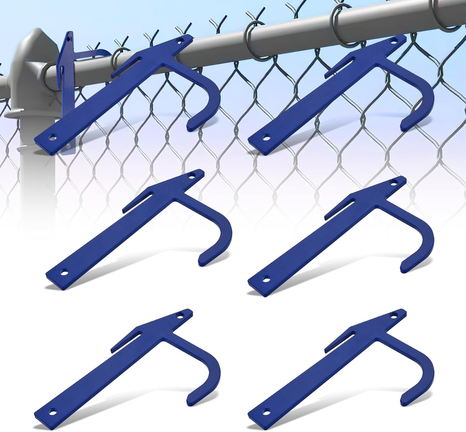 Amazon.com : 6 Pcs Chain Link Fence Metal Banana Clip, Fence Top Rail ...