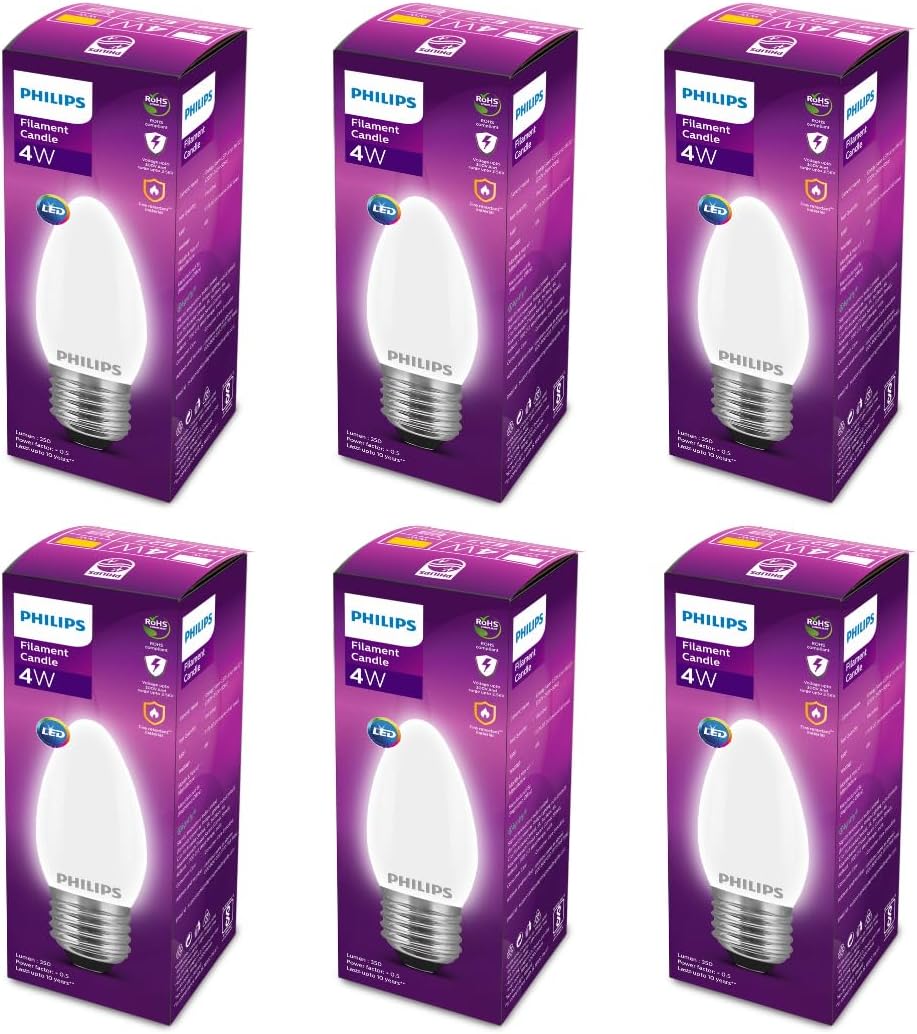 Buy PHILIPS 4-watt Filament Candle LED Bulb | Diffused Candle Bulb for ...