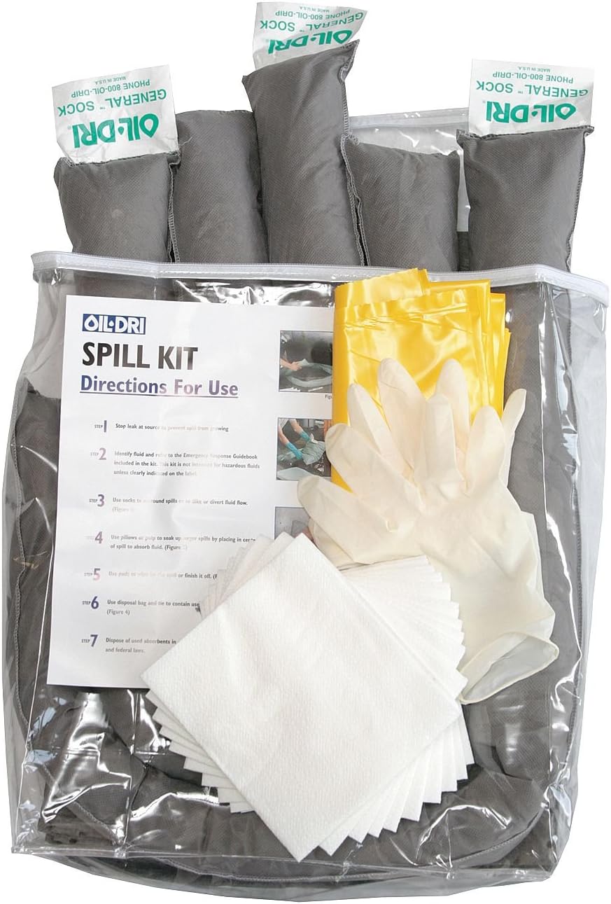 Amazon.com: Oil Dri - L90698G - Transportation Spill Kit, 25 Piece ...
