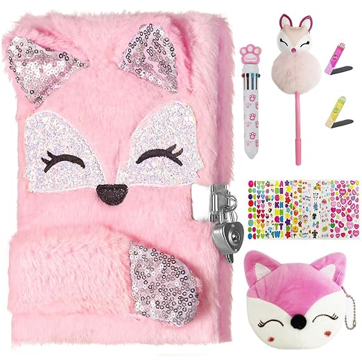 Girly Gifts for Girls Diary with Lock,Journal for Kids with Bookmarks ...