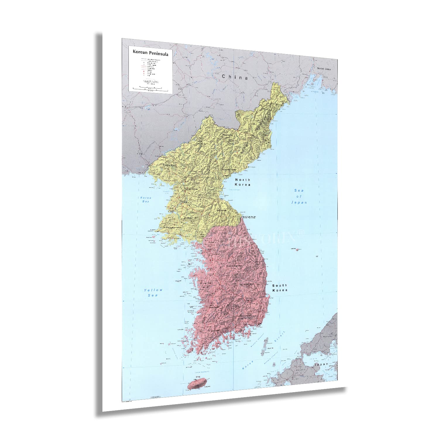 Historix Vintage 1986 Korean Peninsula Map 18x24 Inch Vintage Map ...