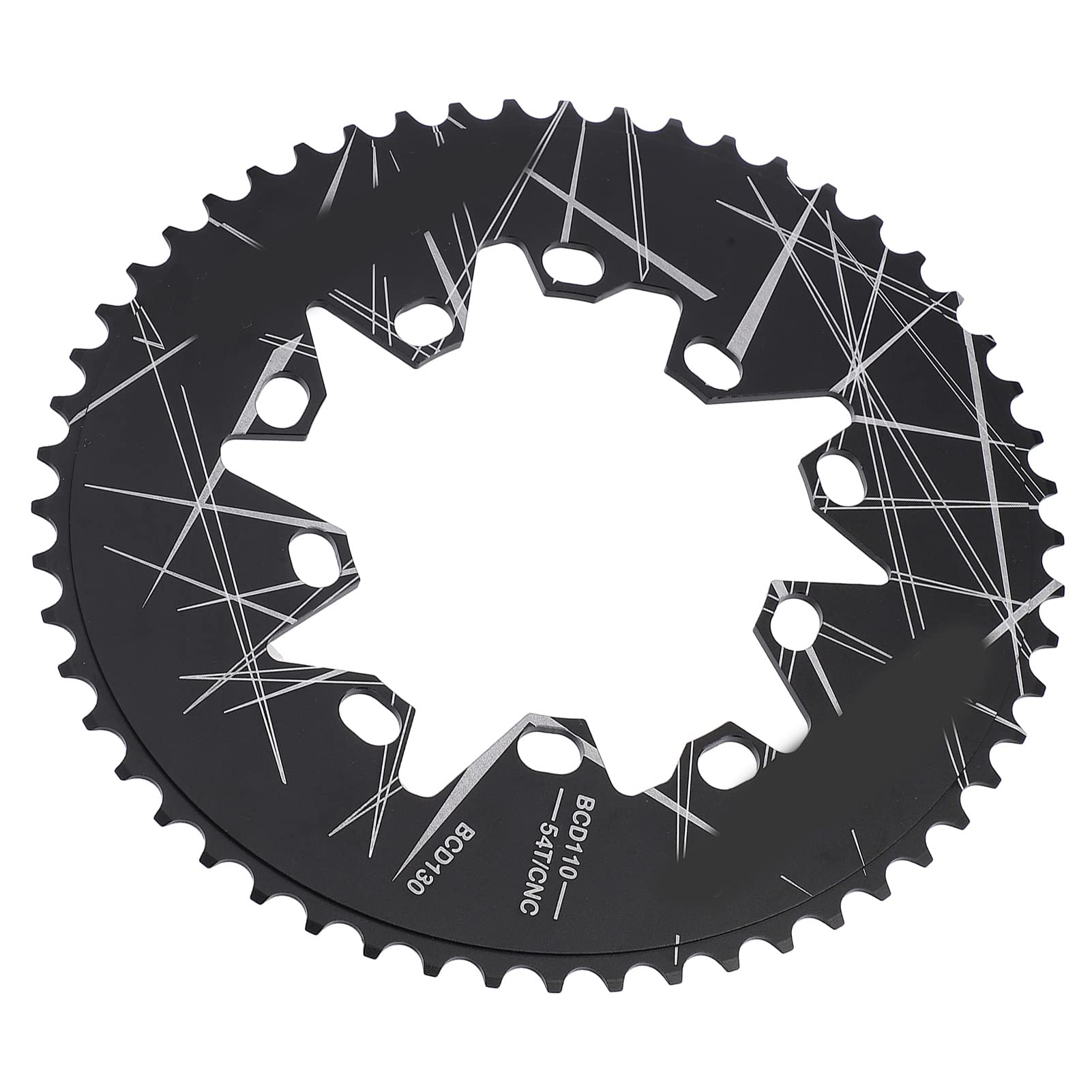 Dilwe Bicycle Oval Chainring, 110/130mm BCD Oval Chainring 54T Narrow ...