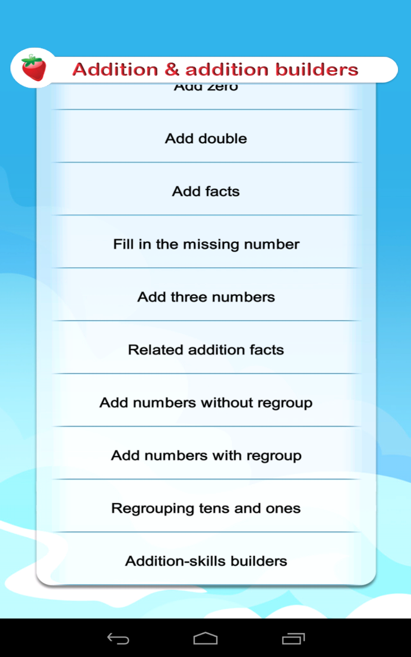 Addition for 1st grade - App on Amazon Appstore