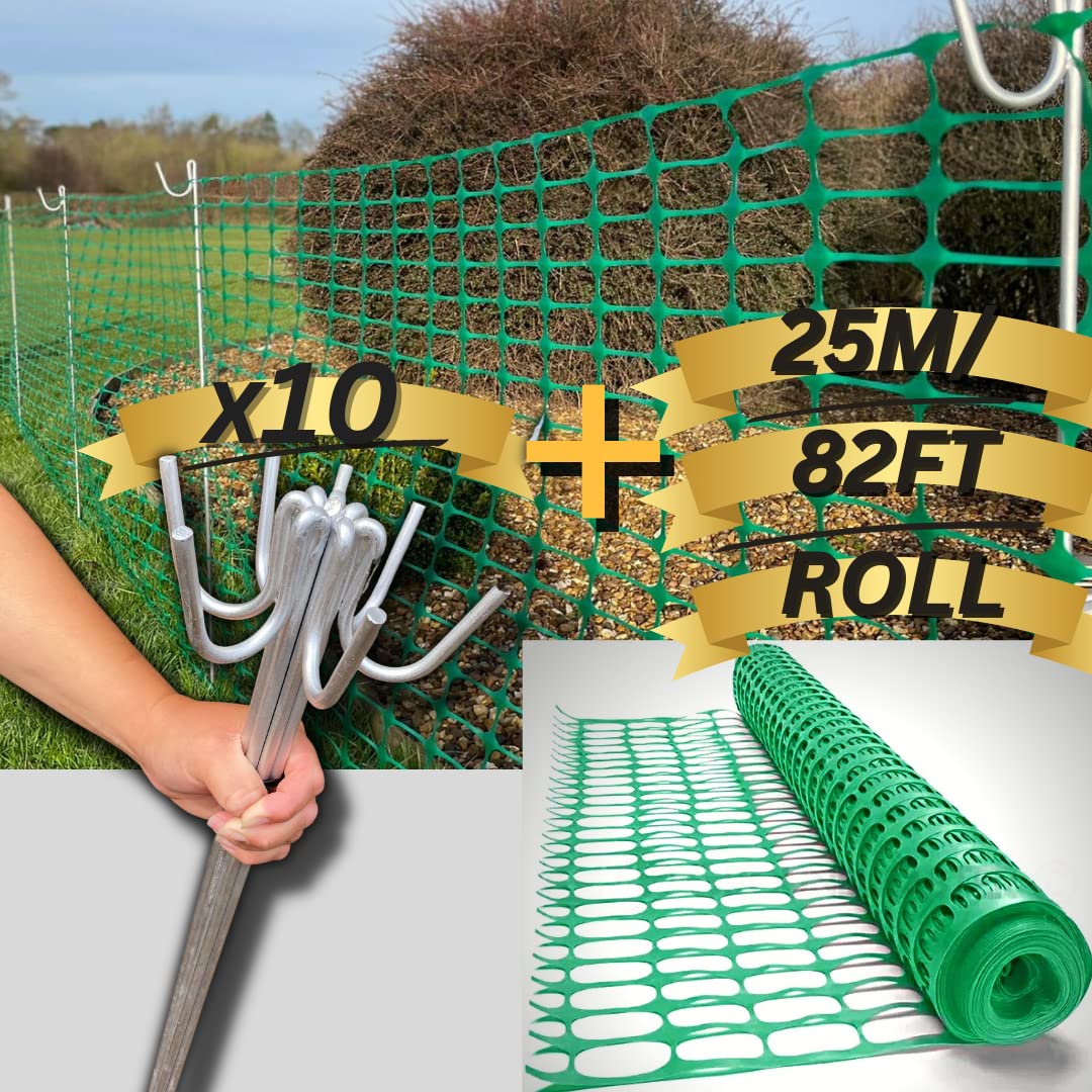 Smith & Barker GALVANISED 10 x Premium Long Life Fencing Pins with 25m ...
