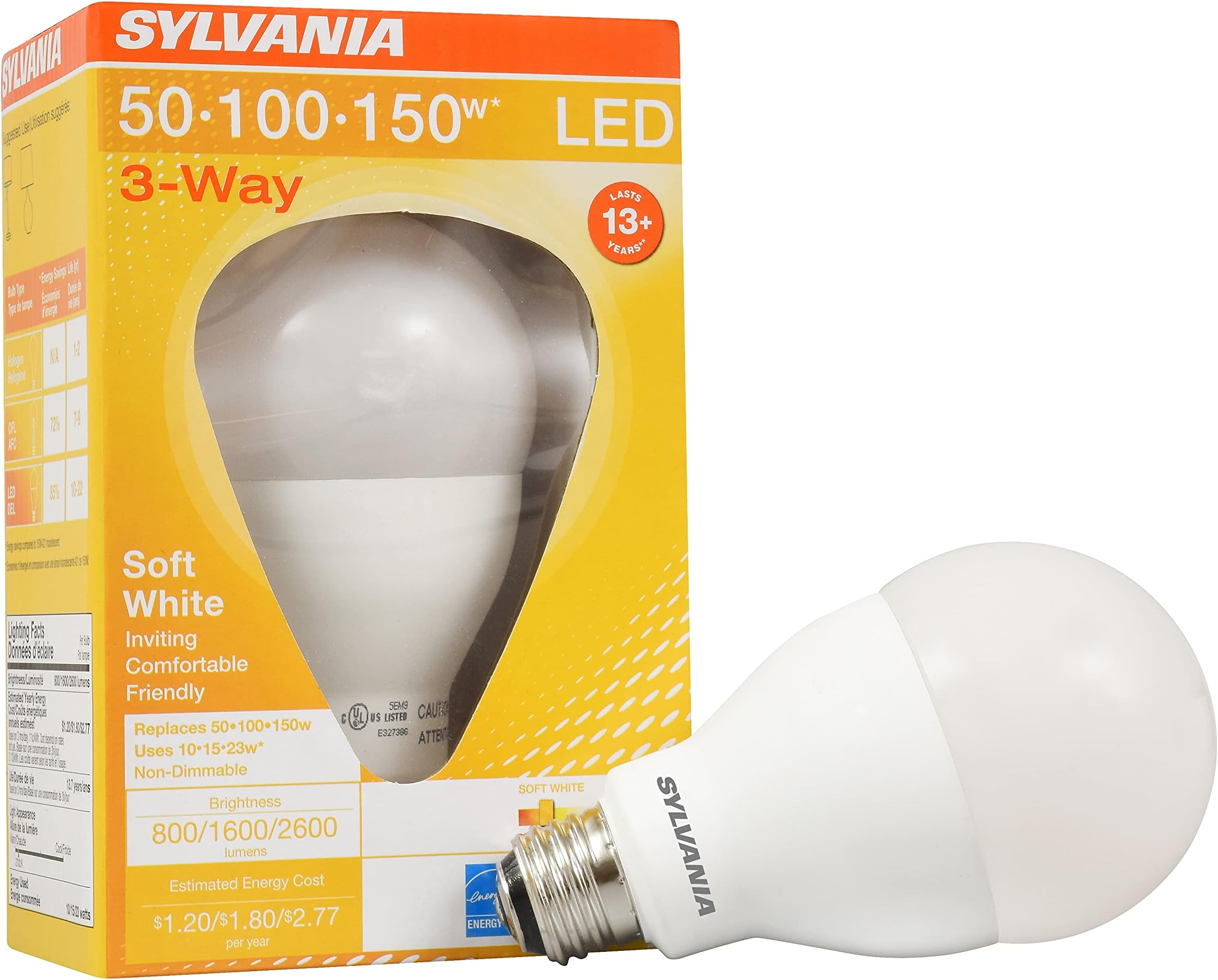 L LOHAS LED 3 Way Light Bulbs, Soft White 3000K, 7/10/15W, 3 Way LED ...