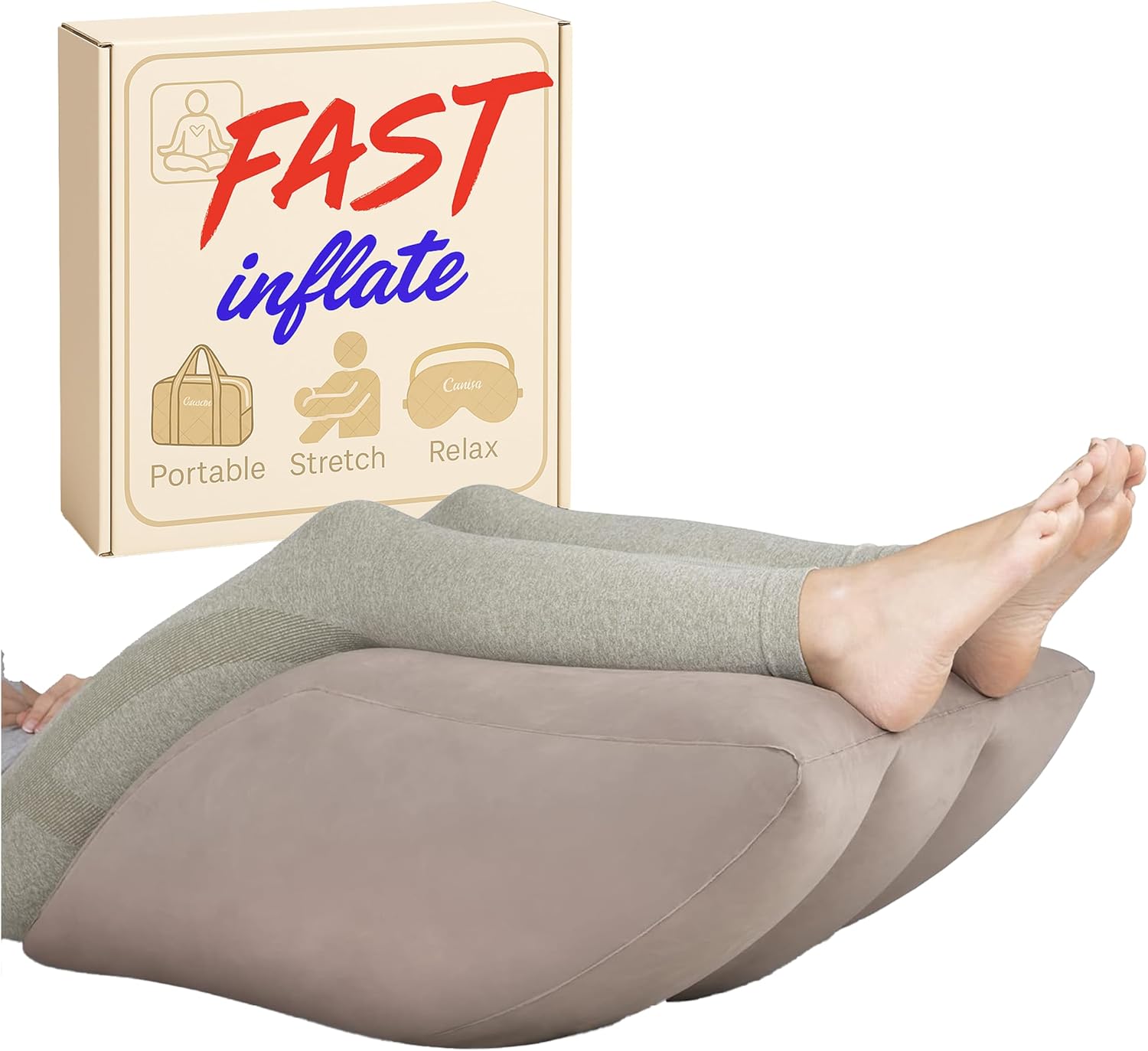 Amazon.com: Aestoria Inflatable Leg Elevation Pillow- Portable Wedge ...