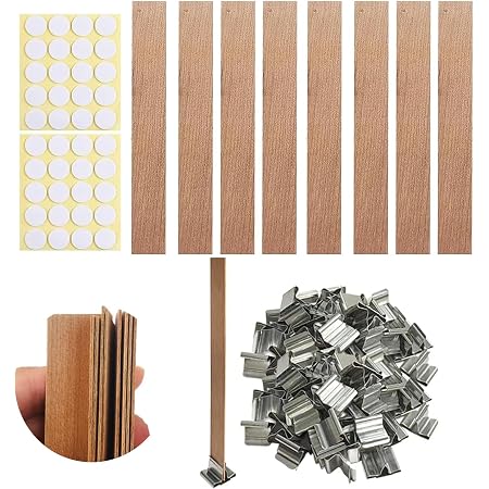 Amazon.com: 120 PCS Wooden Candle Wicks 1mm Thick Candle Making KIT ...