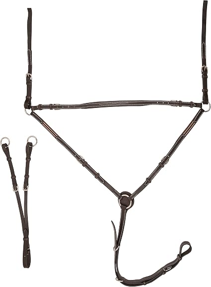Amazon.com : Exion English Horse Breastplate with Wither and Loops for ...