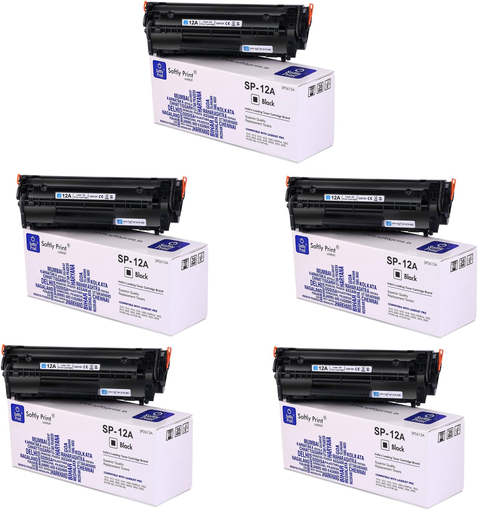 Softly Print 12A Toner Cartridge for HP 12A Q2612A High Yield ...