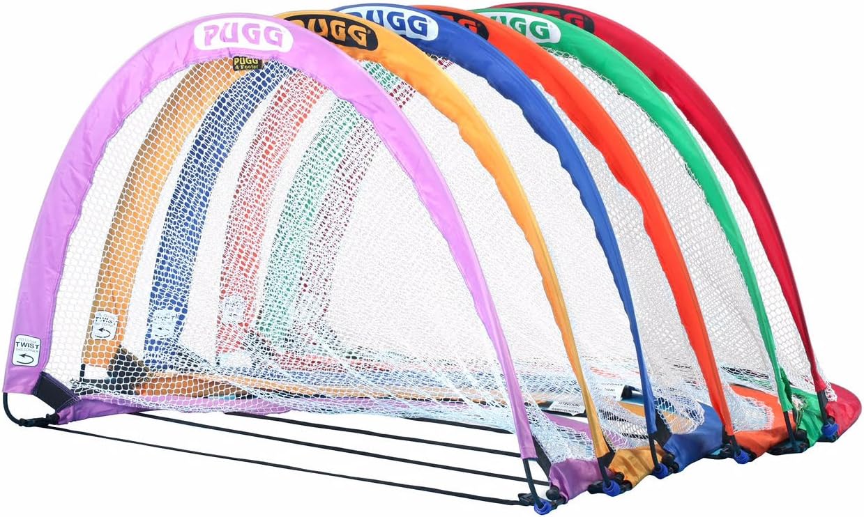 Amazon.com : PUGG 6 Foot Portable Soccer Goal Set - Pack of 6 : Sports ...