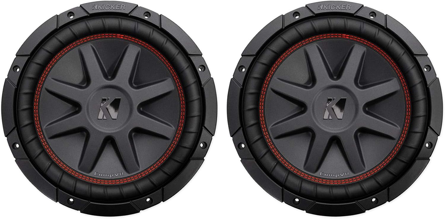 Amazon.com: KICKER 2 43CVR102 COMPVR 10" 1400 Watt DVC 2-Ohm Car Audio ...